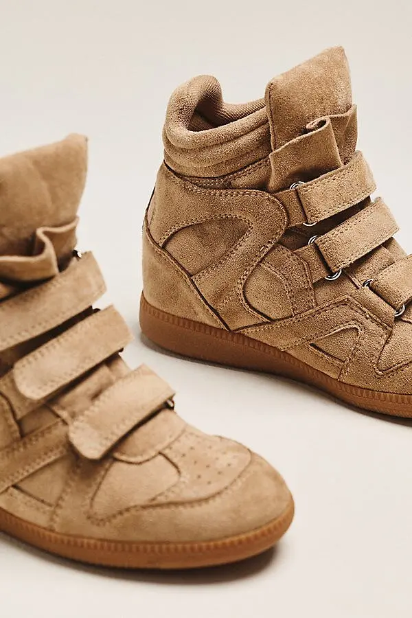SILENT D Sara High-top Wedge Sneakers - Tan