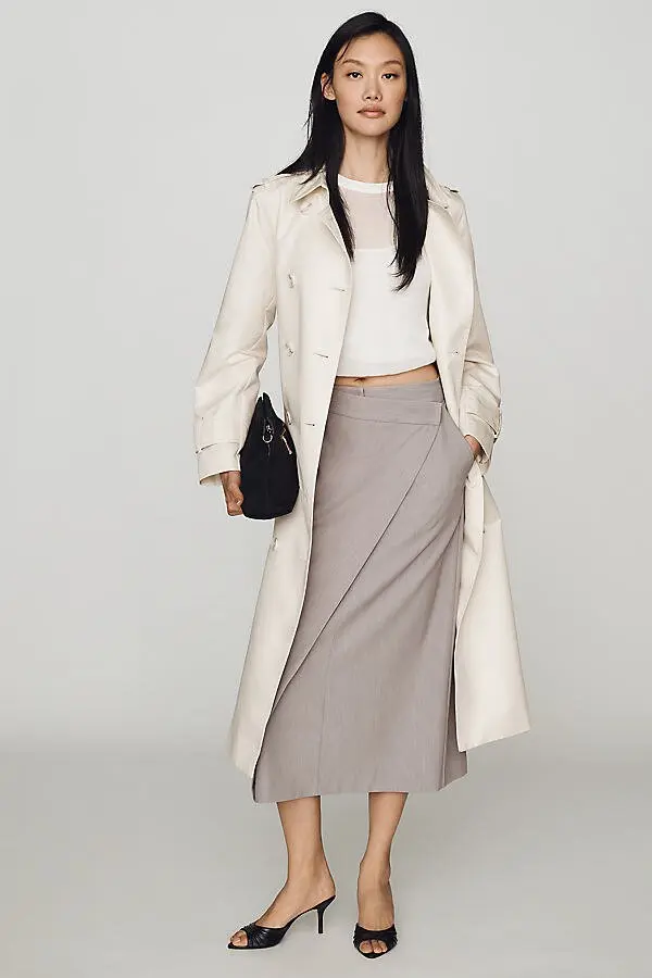 WHITEROOM + CACTUS Wrap Midi Skirt