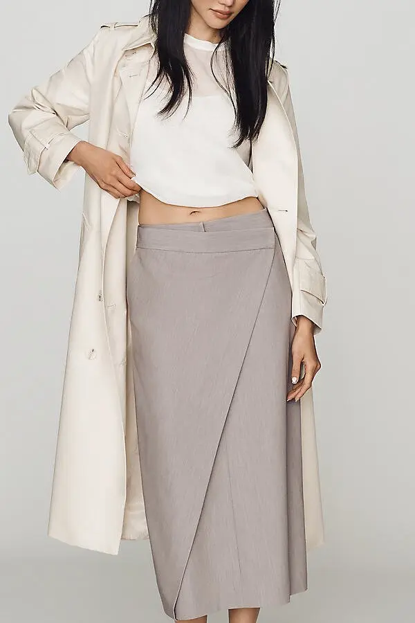 WHITEROOM + CACTUS Wrap Midi Skirt
