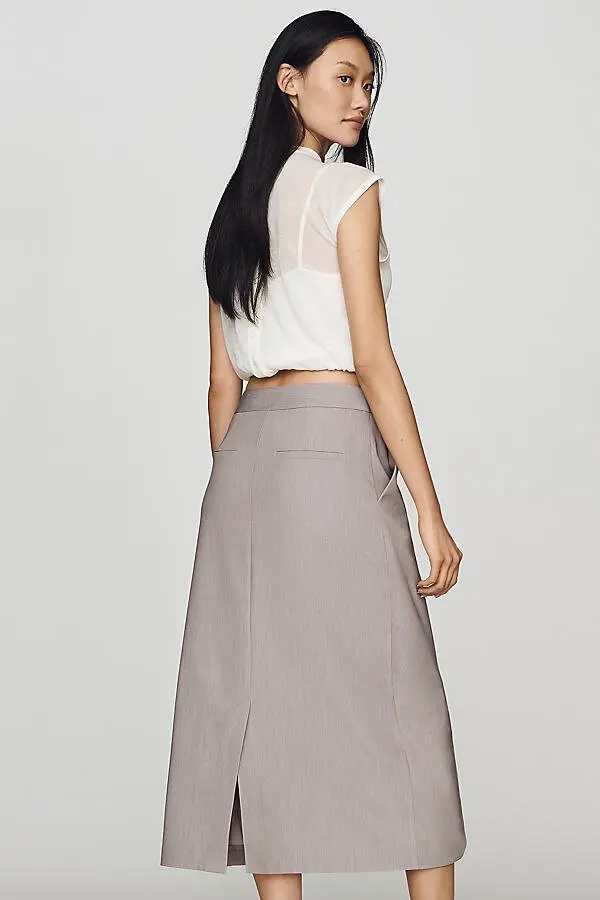 WHITEROOM + CACTUS Wrap Midi Skirt