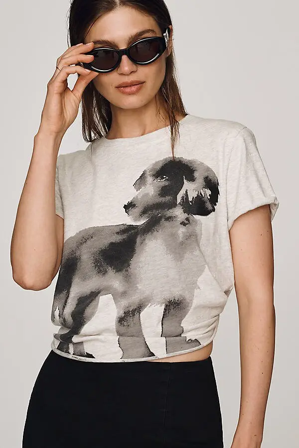 Maeve Caitl Cotton Boxy Tee Joanna Layla - Doodle