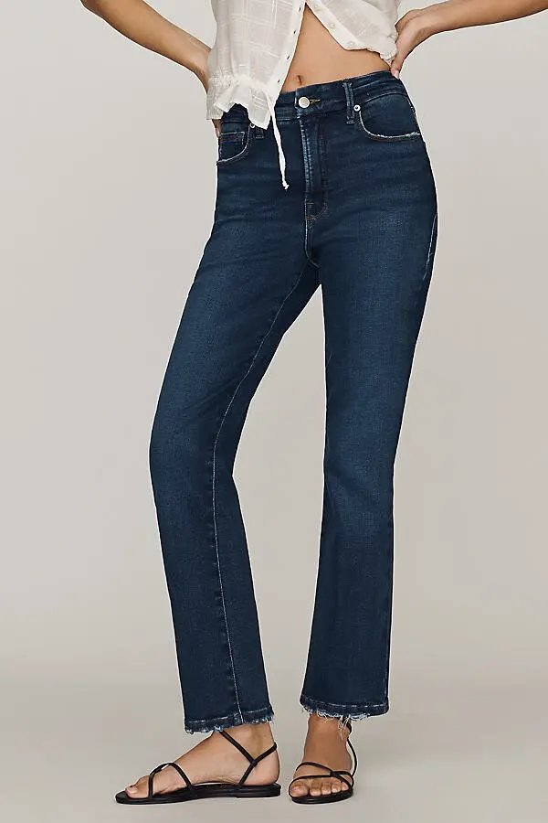 Good American Soft Tech Good Legs Mid-rise Straight Jeans