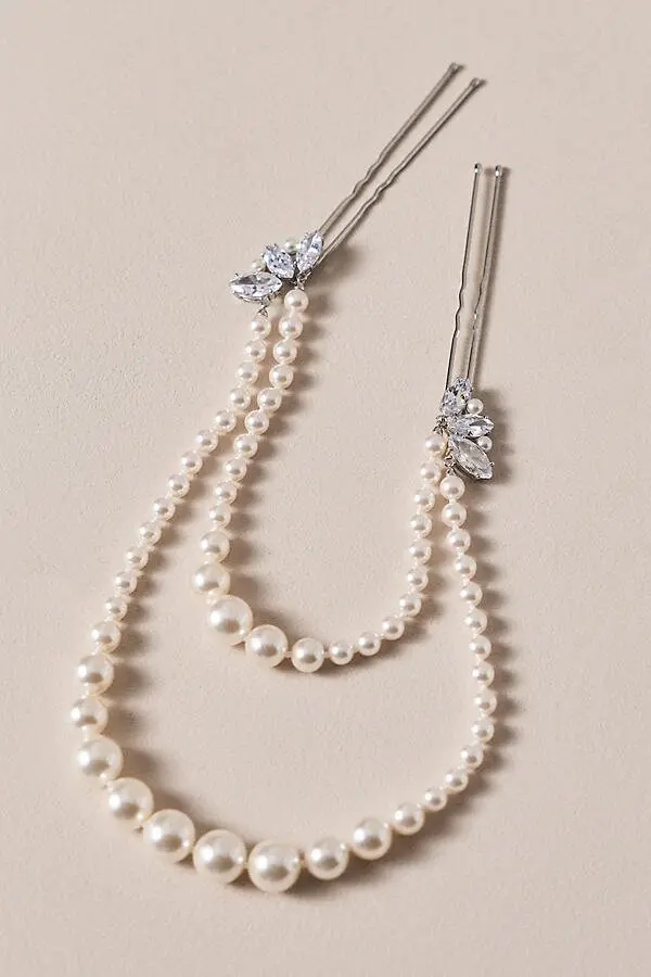 Nadri Pearl Hair P - Silver