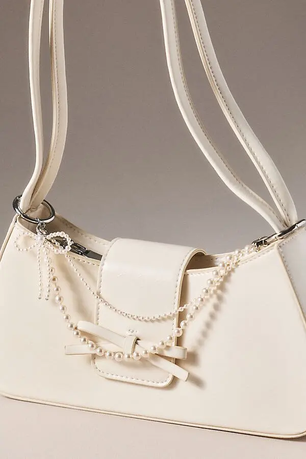 Nadri Ceremony Bow Drapg Bag Charm - Silver