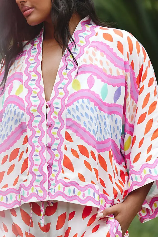 Celiab Plus Eyla Long-sleeve Button-down Top