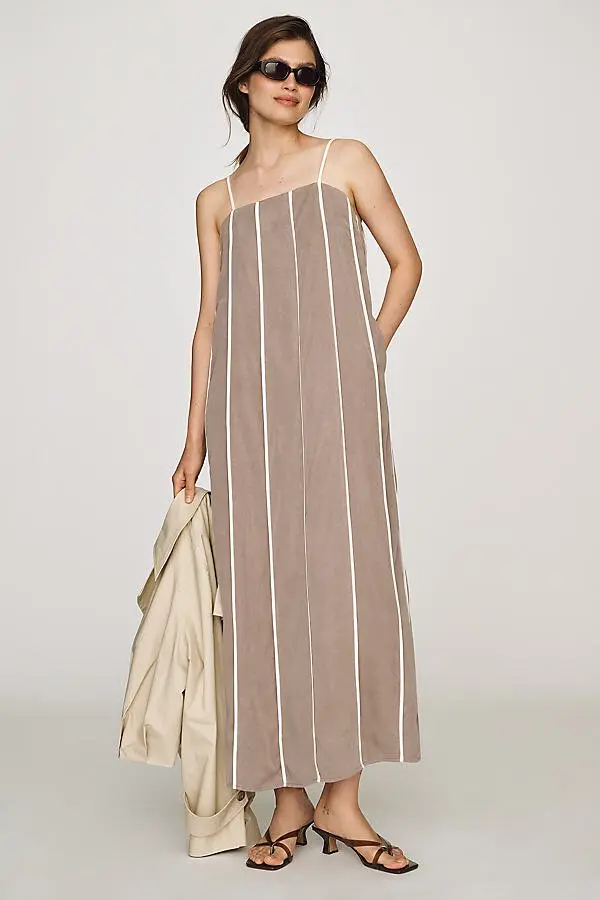 SANCIA Estella Square-neck Midi Dress - Dusk