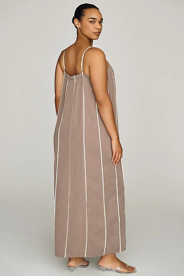 SANCIA Estella Square-neck Midi Dress