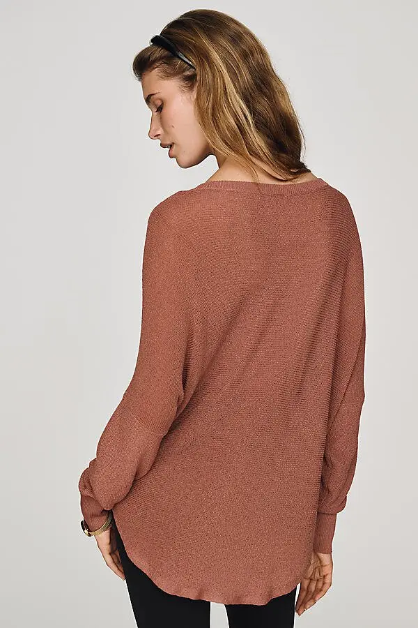 Anthropologie Crew-neck Batwing Pullover In Sheer Knit