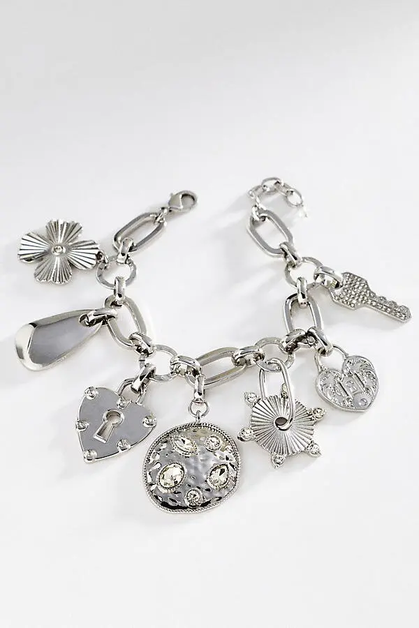 Anthropologie Charmed Wrap Bracelet - Silver