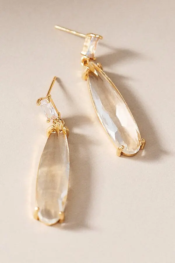 Anthropologie Studio Bride Baguette Dewdrop Earrgs