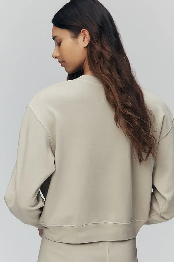 Anthropologie All Time Favorite Del Mar Henley Top - Moss
