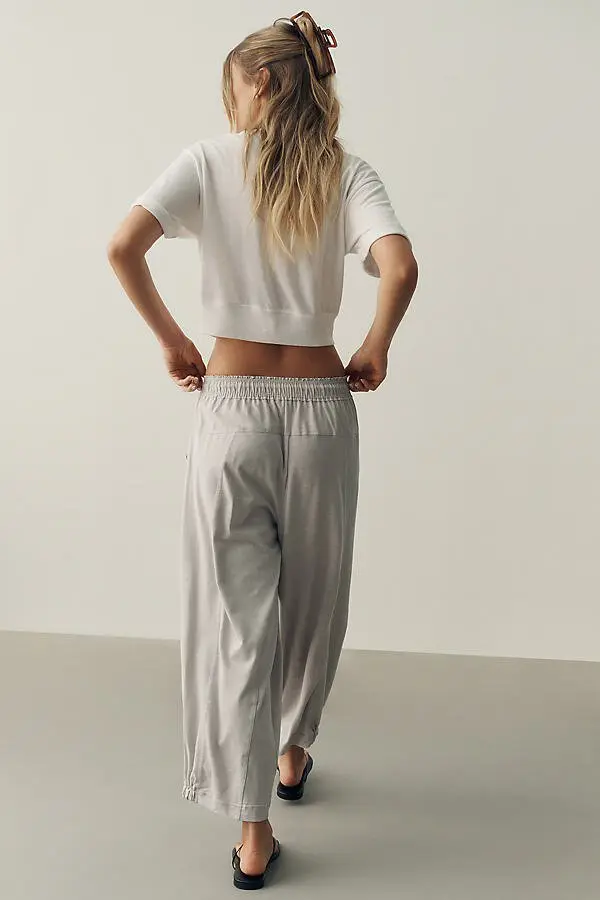 Daily Practice Lifeboat Wide-leg Cropped Utility Pants - Grey