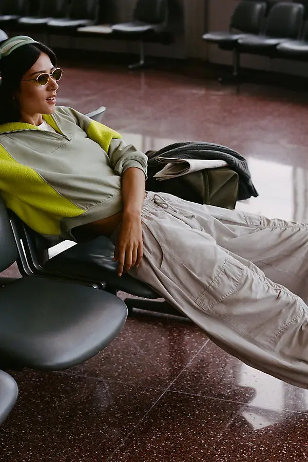 Daily Practice Lifeboat Wide-leg Cropped Utility Pants - Grey