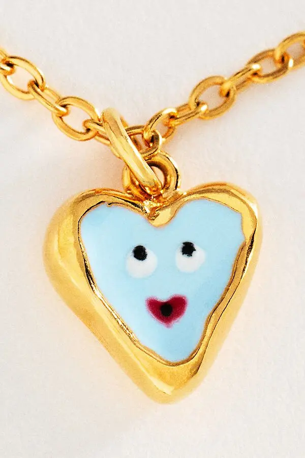 10 DECOART Happy Face Pendant Necklace