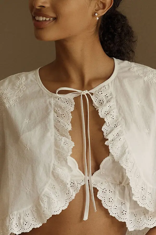 Bhldn Cottage Cotton Three-piece Nap Set
