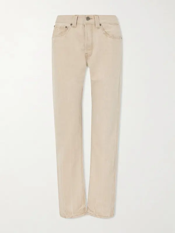 Khaite Callum Straight-leg Jeans - Neutrals