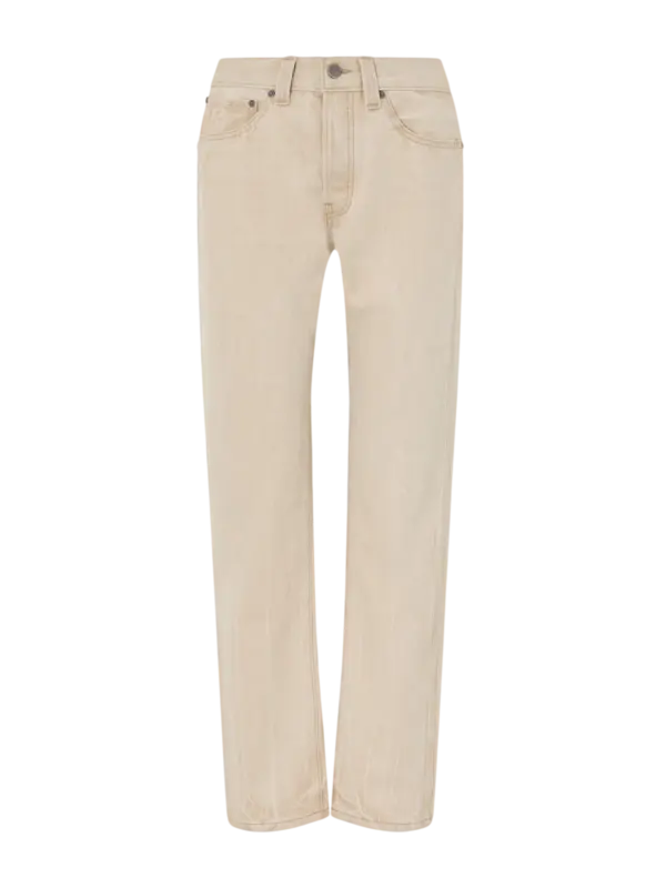 Khaite Callum Straight-leg Jeans - Neutrals