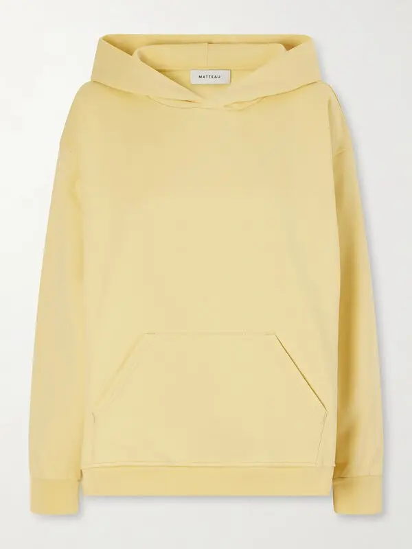 Matteau Organic Cotton-jersey Hoodie - Yellow