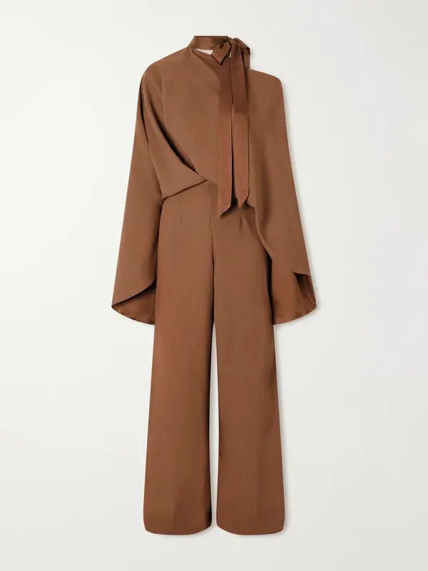 TALLER MARMO Brooks Crepe Full-length Jumpsuit