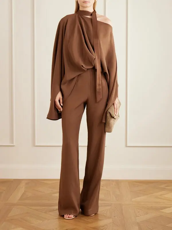 TALLER MARMO Brooks Crepe Full-length Jumpsuit