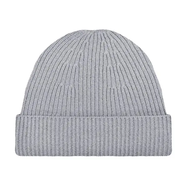 PAUL JAMES KNITWEAR Lightweight Merino Cashmere Beaulinee Beanie Light - Grey