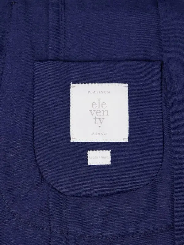 Eleventy Lyocell And Linen-blend Suit Jacket