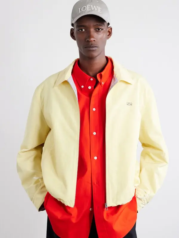 Loewe Leather-trimmed Cotton Baseball Cap