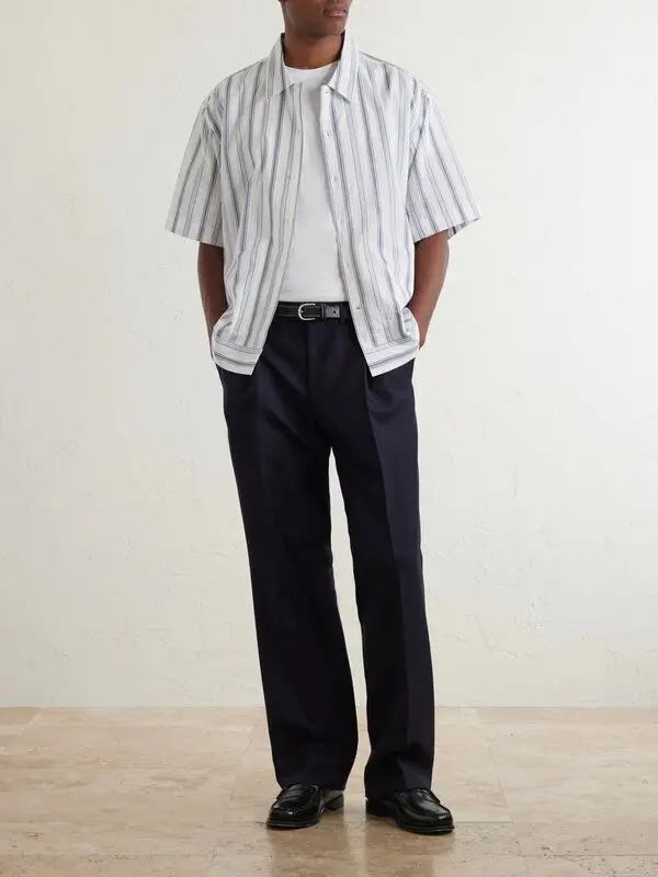 Nn07 Striped Cotton-poplin Shirt