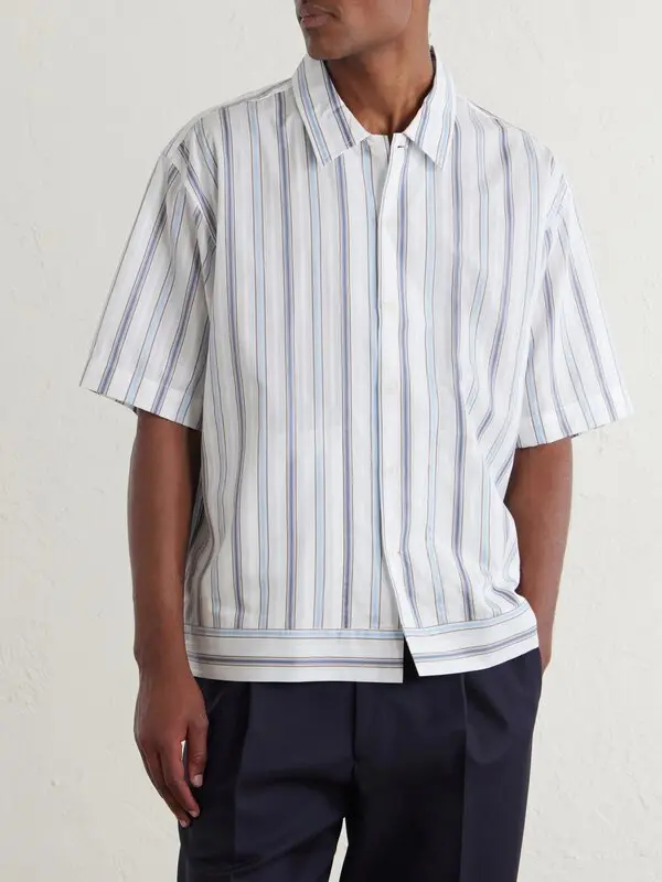 Nn07 Striped Cotton-poplin Shirt