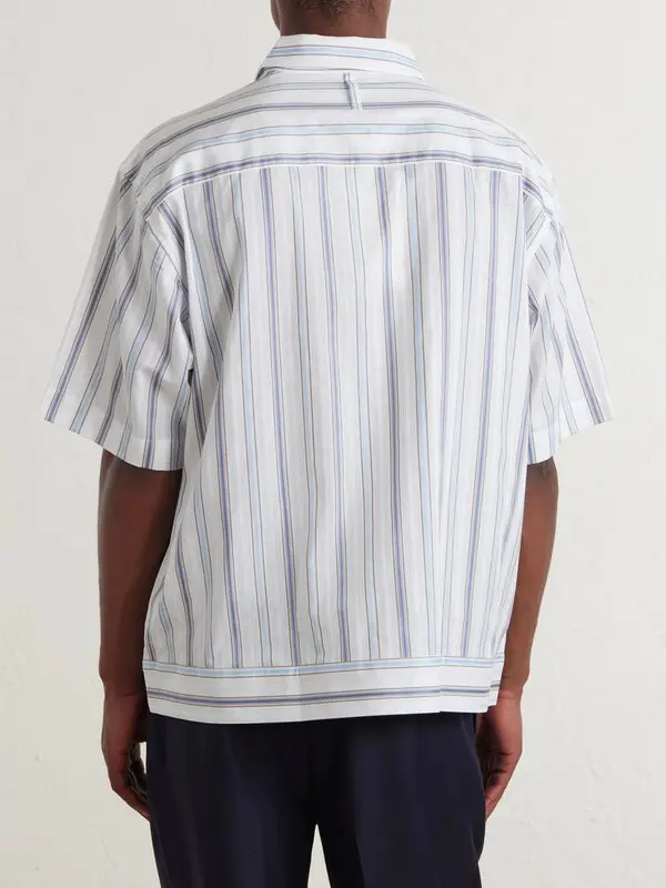 Nn07 Striped Cotton-poplin Shirt