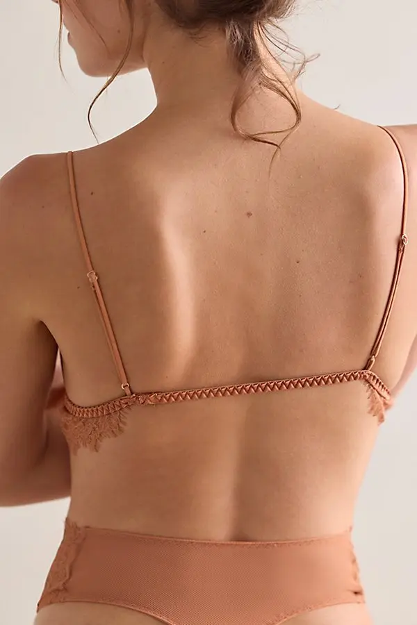 Free People Lacebound Longline Triangle Bralette - Hazel