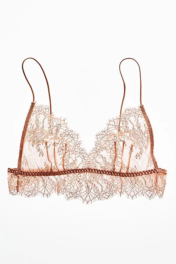 Free People Lacebound Longline Triangle Bralette - Hazel