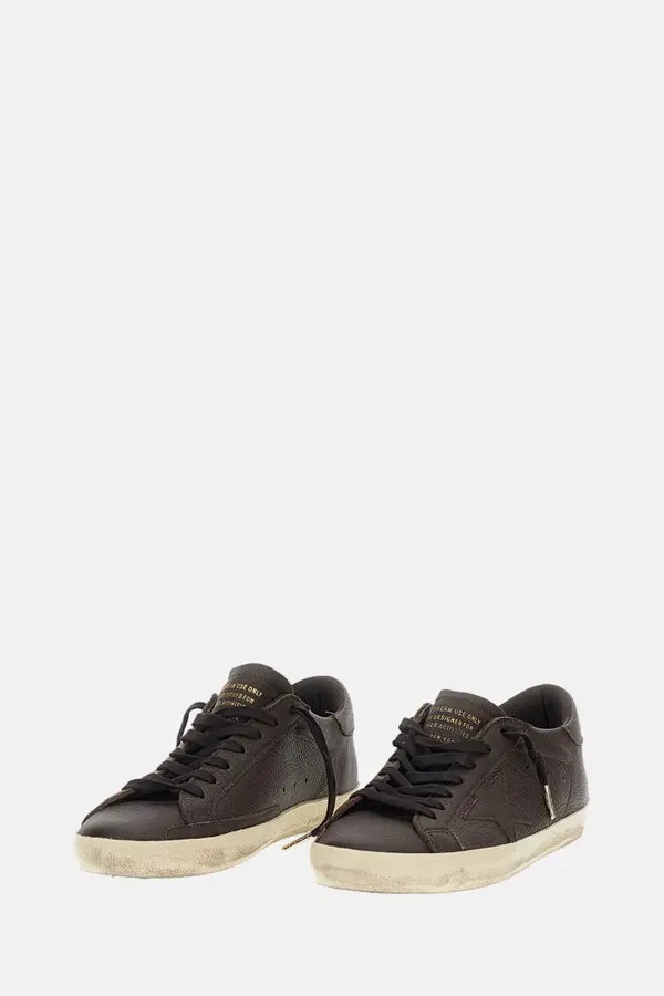 GOLDEN GOOSE Superstar Leather Sneakers - Marrone