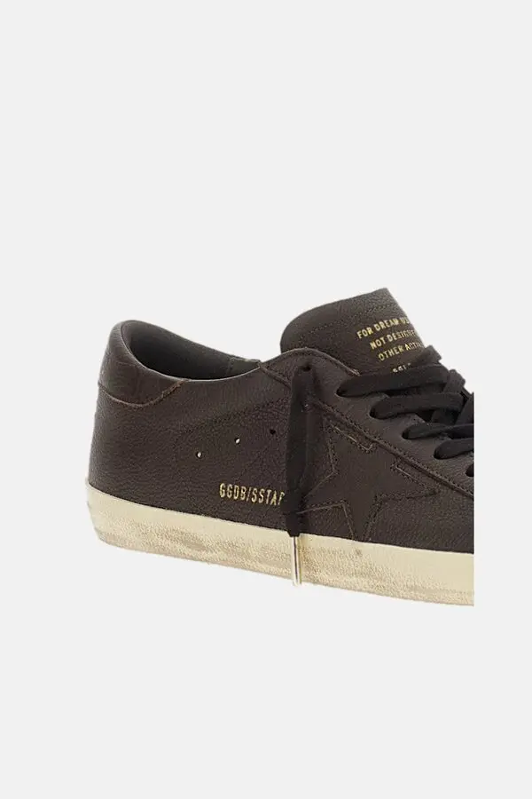 GOLDEN GOOSE Superstar Leather Sneakers - Marrone