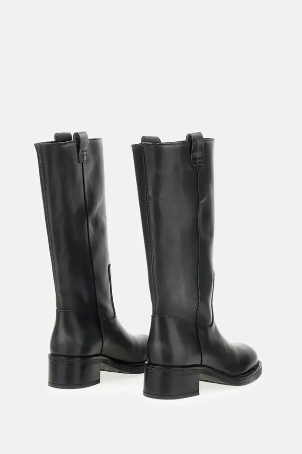 ALOHAS Sajan Vintage-effect Leather Knee-high Boots