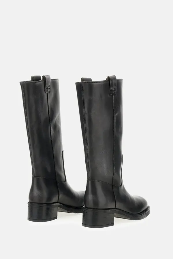 ALOHAS Sajan Vintage-effect Leather Knee-high Boots - Nero