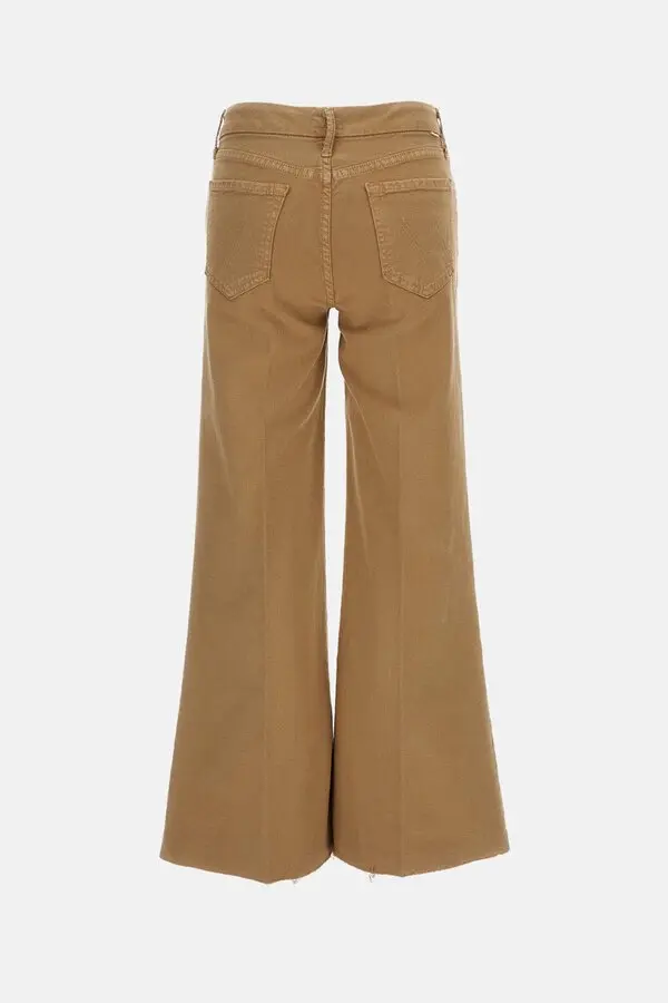 MOTHER The Roller Fray Jeans In Beige - Marrone