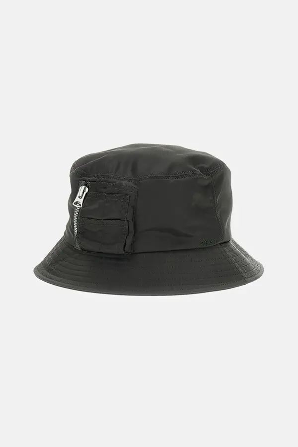 Sacai Nylon Twill Bucket Hat - Verde