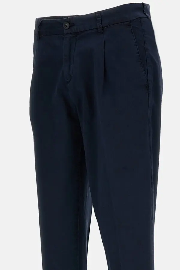 FAY Regular-fit Trousers In Slub Cotton
