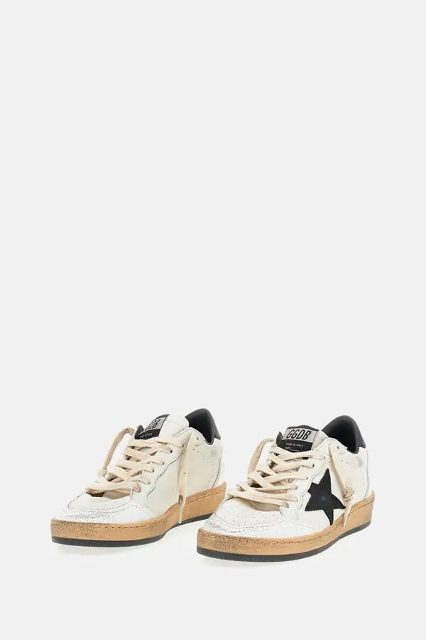 GOLDEN GOOSE Ball Star Nappa Leather Sneakers - Bianco