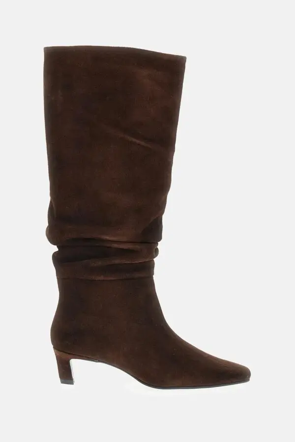 ALOHAS Kalila Suede Leather Knee-high Boots - Marrone