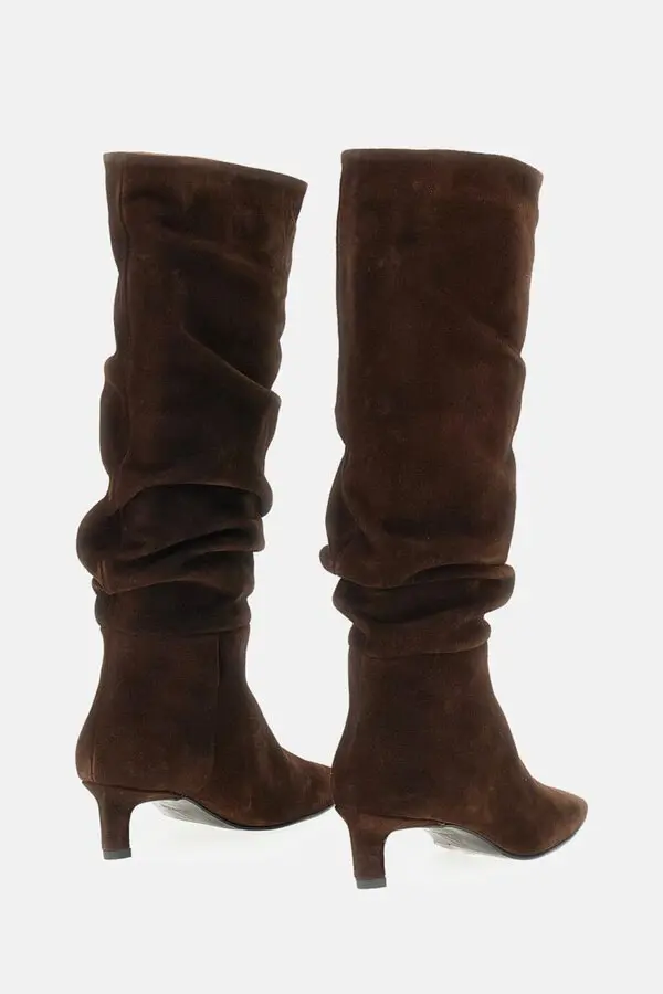 ALOHAS Kalila Suede Leather Knee-high Boots - Marrone