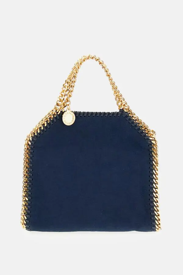 Stella McCartney Tiny Falabella Alter Suede Tote Bag - Blu
