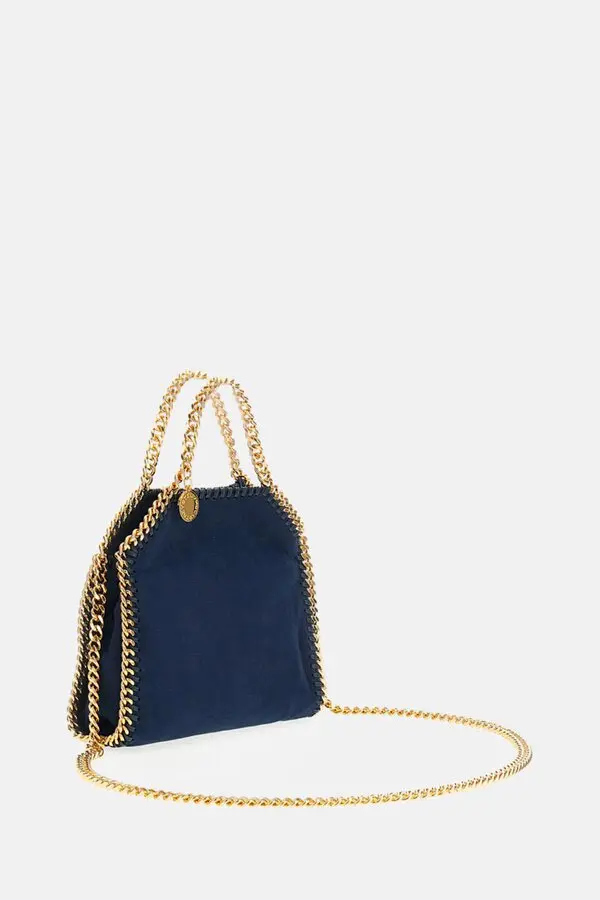 Stella McCartney Tiny Falabella Alter Suede Tote Bag - Blu