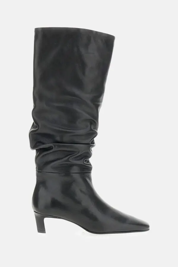 ALOHAS Kalila Knee-high Leather Boots With Block Heel