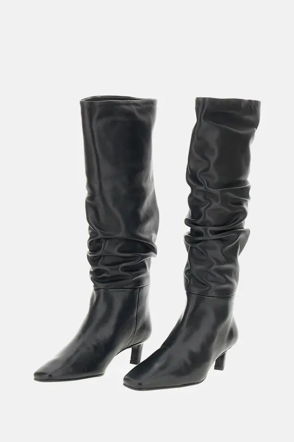 ALOHAS Kalila Knee-high Leather Boots With Block Heel