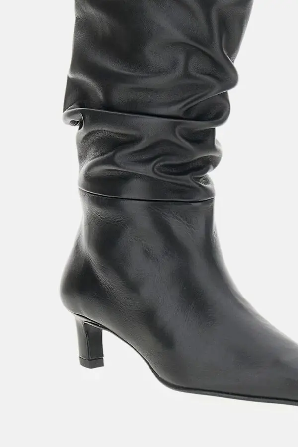 ALOHAS Kalila Knee-high Leather Boots With Block Heel