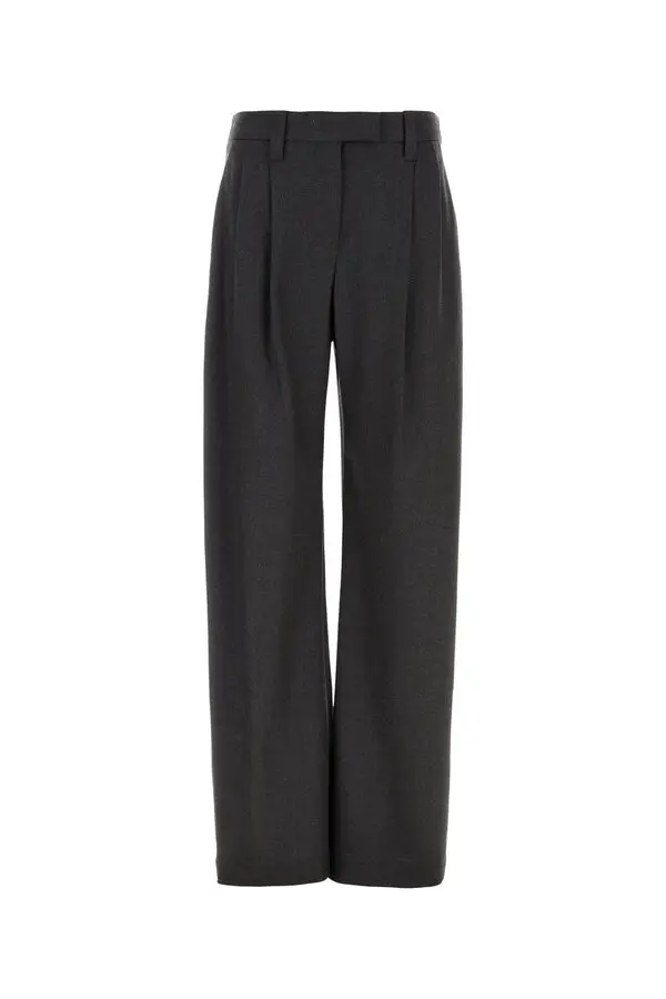 Brunello Cucinelli Charcoal Wool Pant - Grey