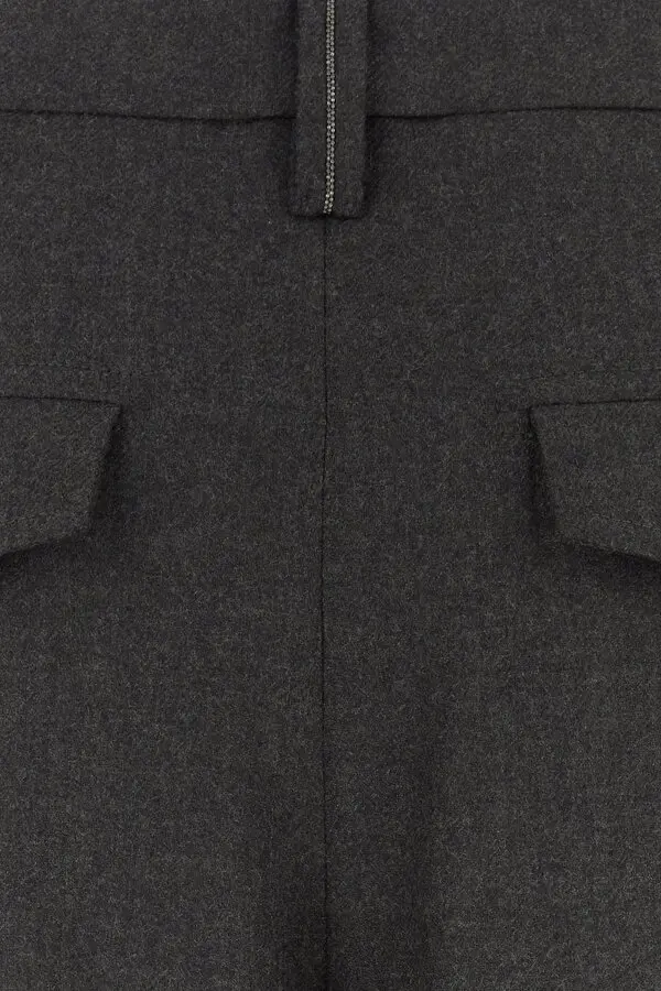 Brunello Cucinelli Charcoal Wool Pant