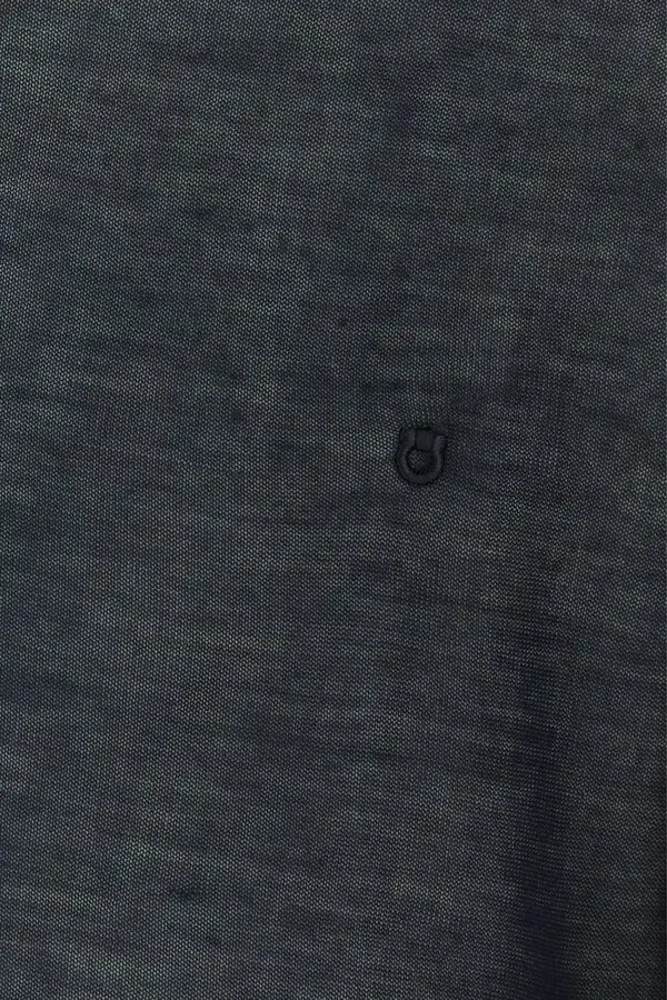 FERRAGAMO Midnight Silk Polo Shirt